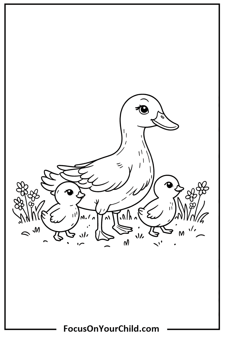 50+ Duck Coloring Pages (Free PDF Printables)