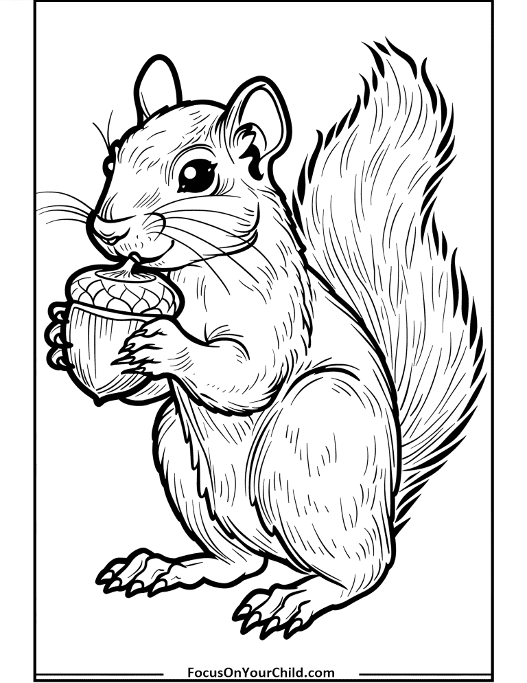 50+ Squirrel Coloring Pages (Free PDF Printables)