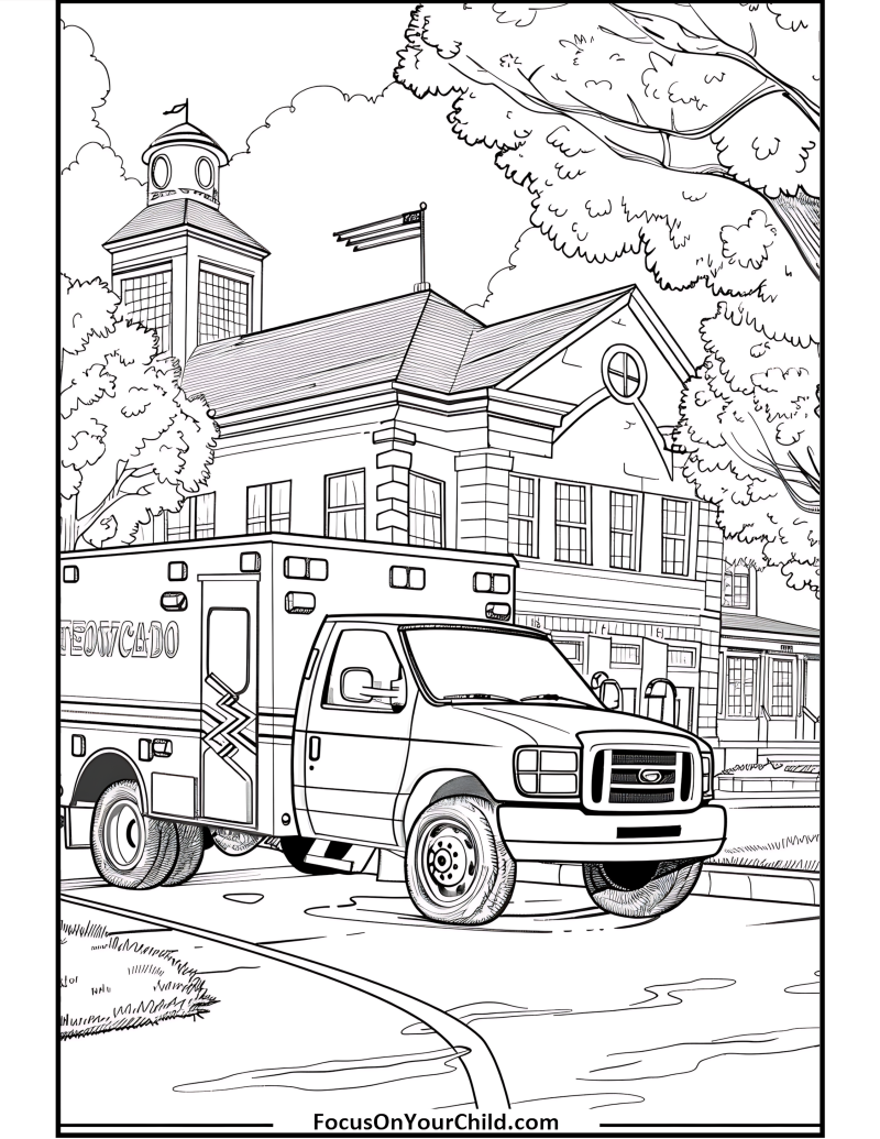 50+ Ambulance Coloring Pages (Free PDF Printables)