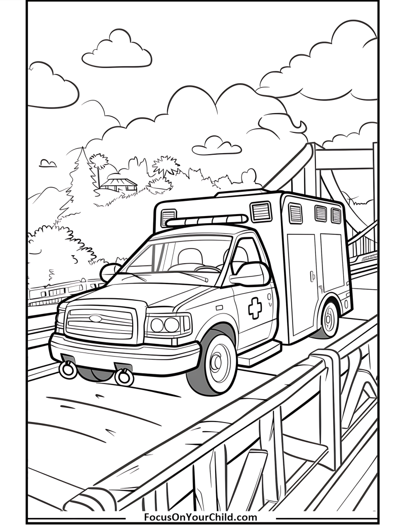 50+ Ambulance Coloring Pages (Free PDF Printables)