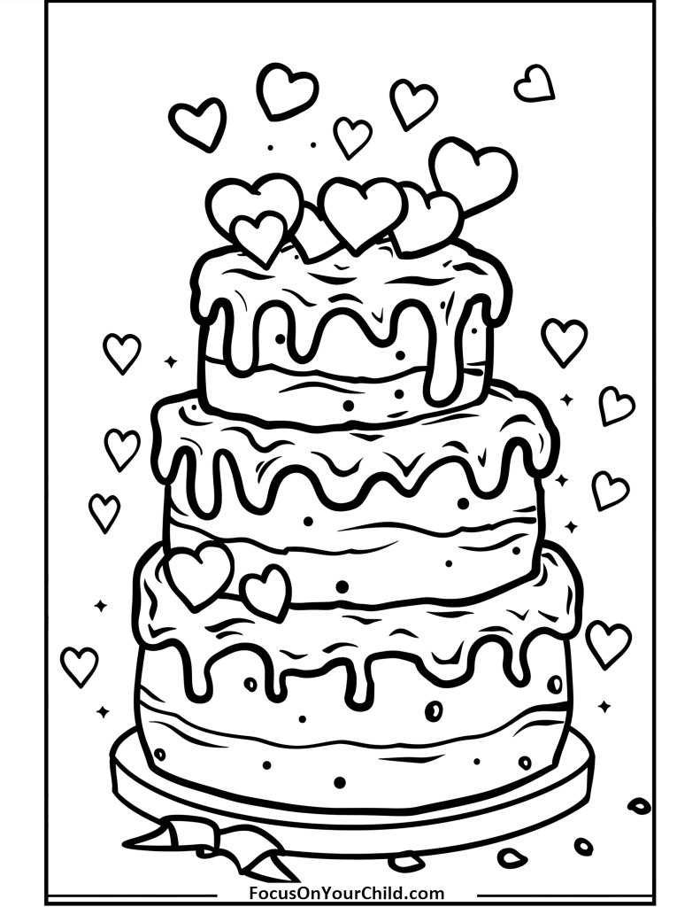 50+ Cake Coloring Pages (Free PDF Printables)