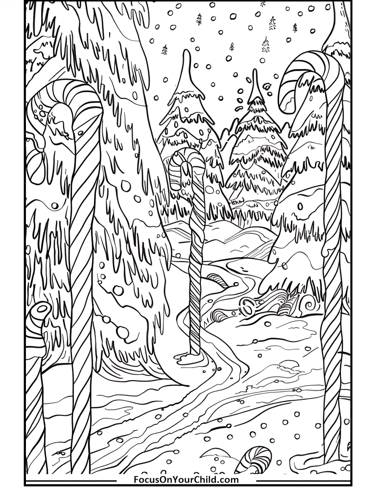 50+ Candy Cane Coloring Pages (Free PDF Printables)