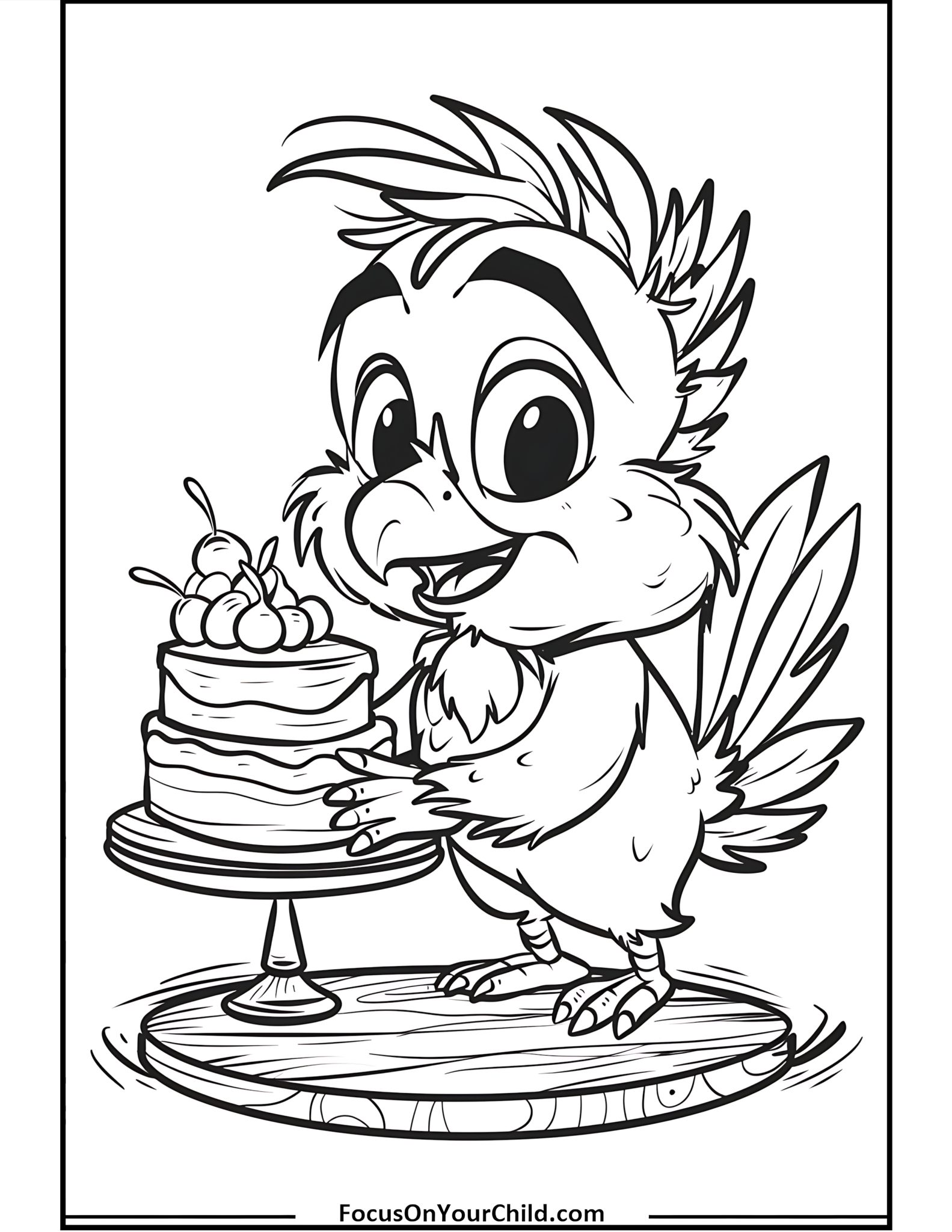 50+ Cake Coloring Pages (Free PDF Printables)