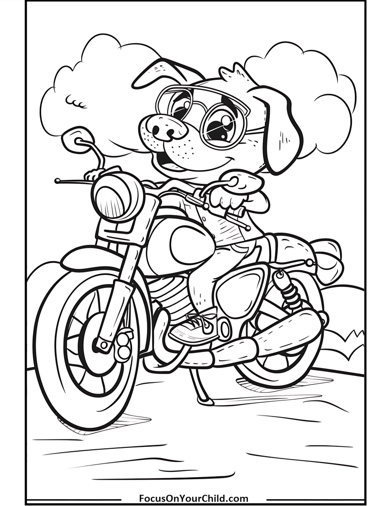 50+ Motorcycle Coloring Pages (Free PDF Printables)
