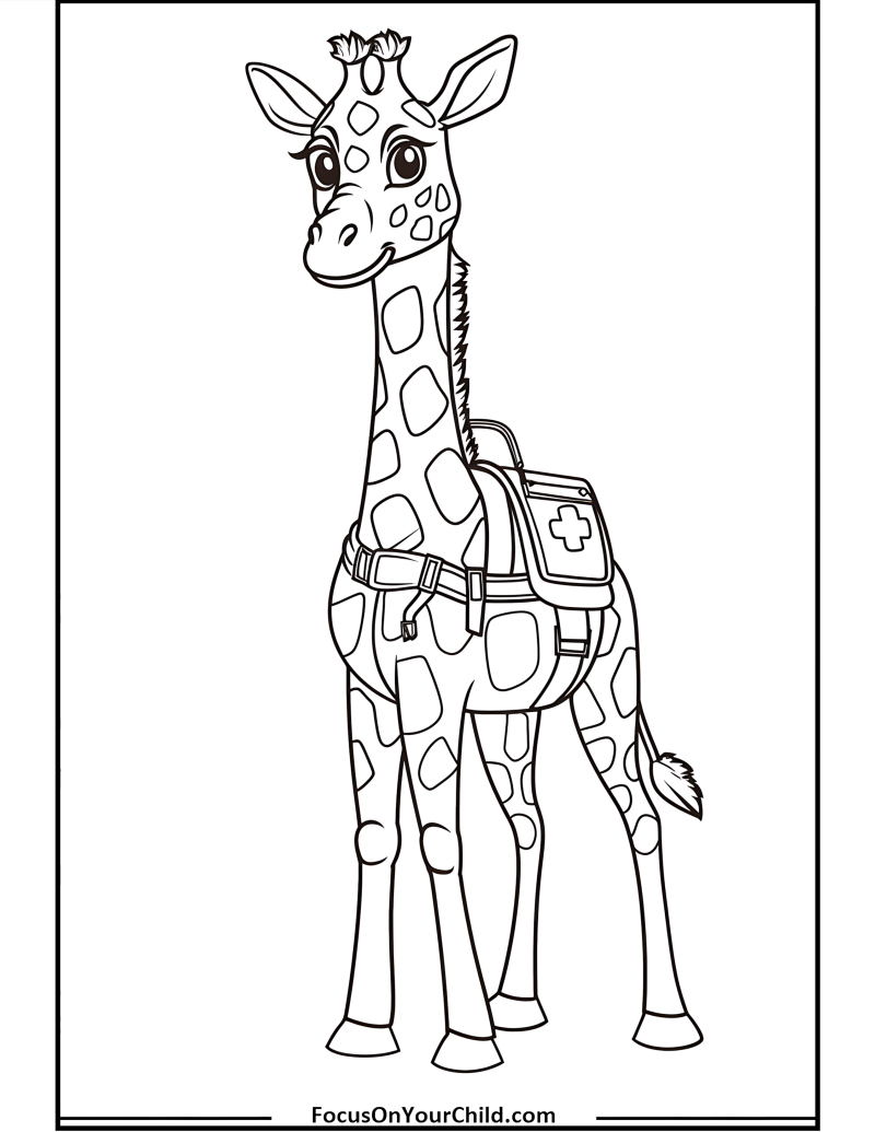 50+ Giraffe Coloring Pages (Free PDF Printables)