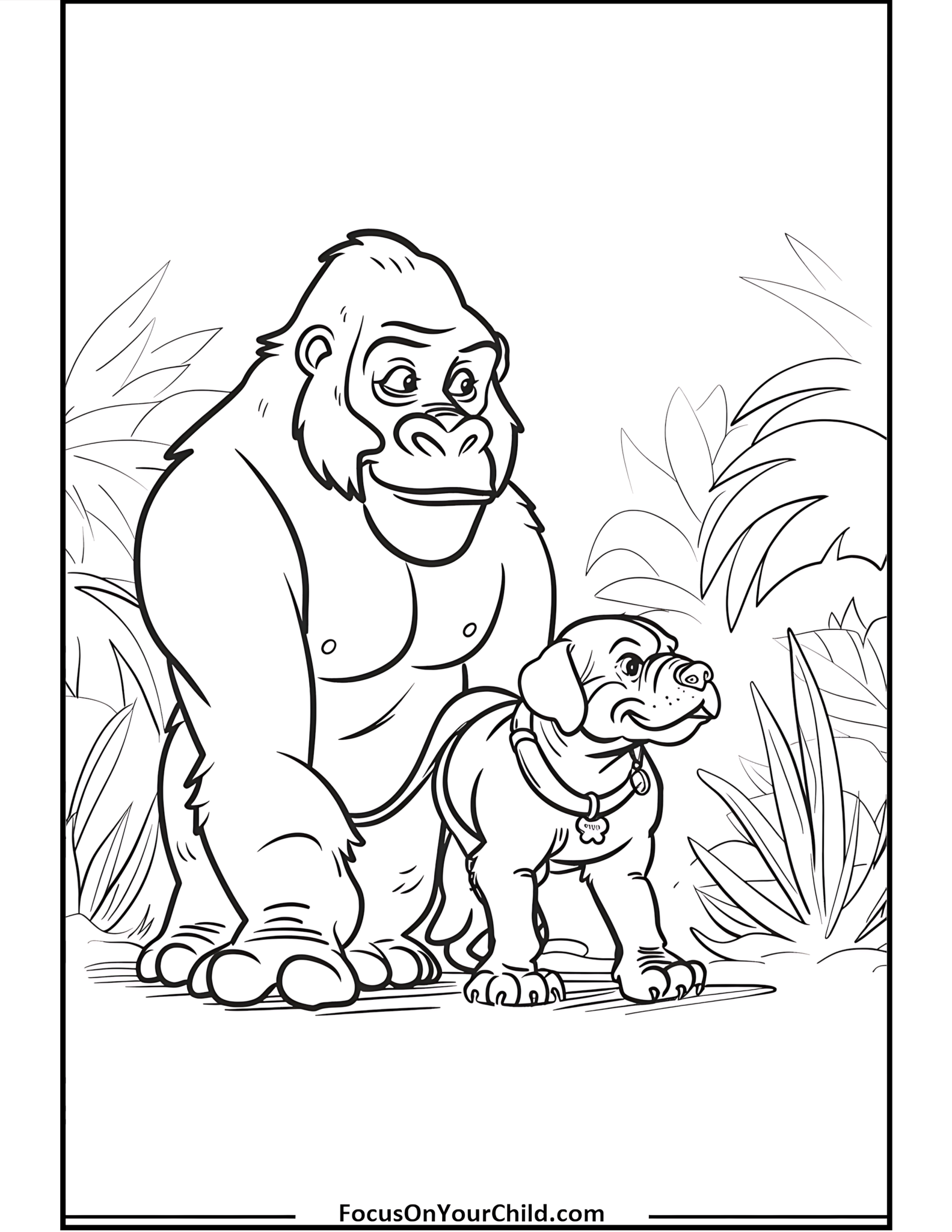 50+ Gorilla Coloring Pages (Free PDF Printables)