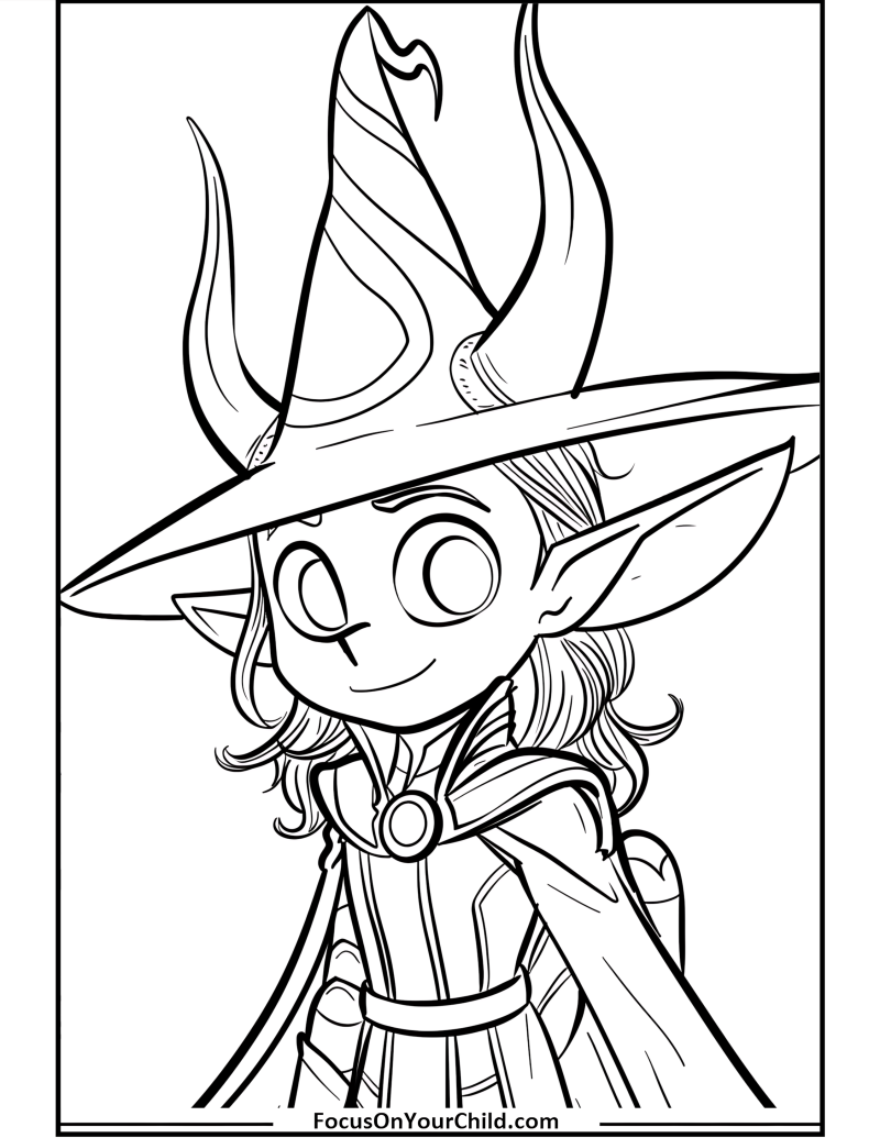 Captivating Wizard Coloring Pages for Kids