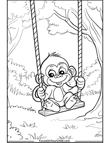 50+ Monkey Coloring Pages (Free PDF Printables)