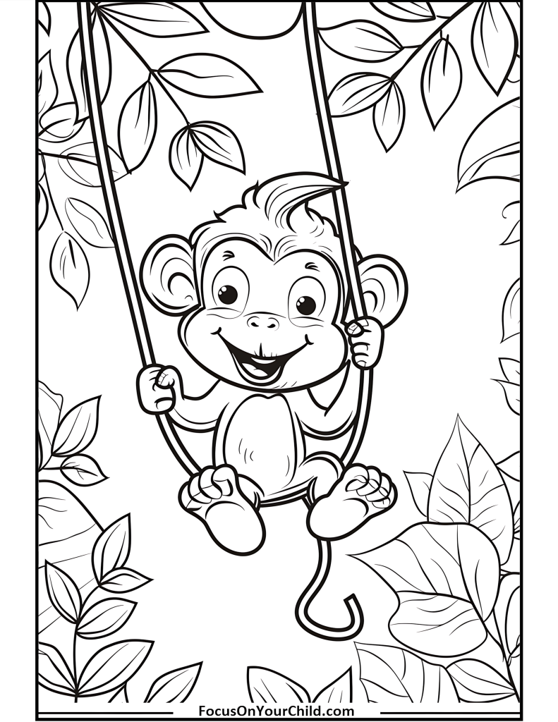 50+ Monkey Coloring Pages (Free PDF Printables)