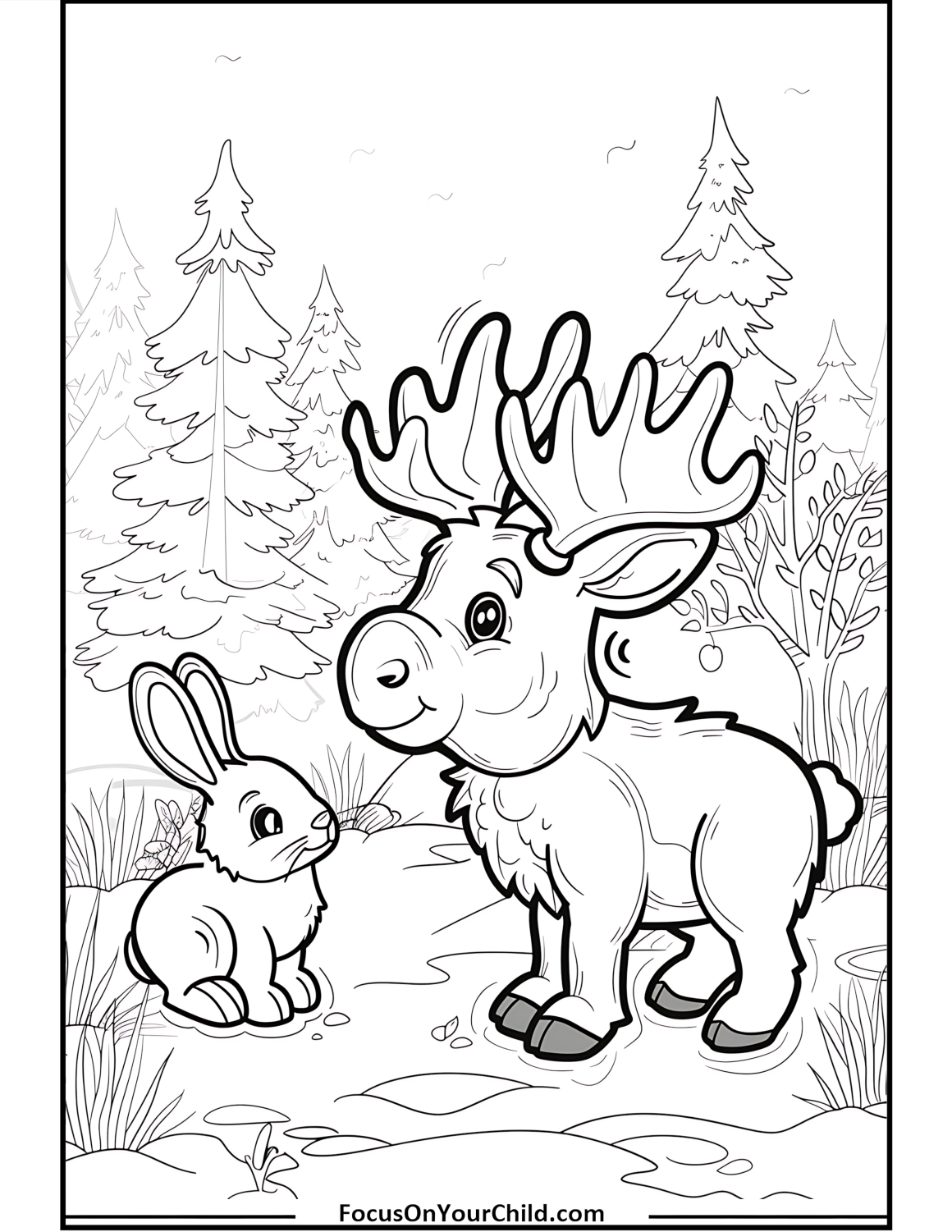 50+ Moose Coloring Pages (Free PDF Printables)