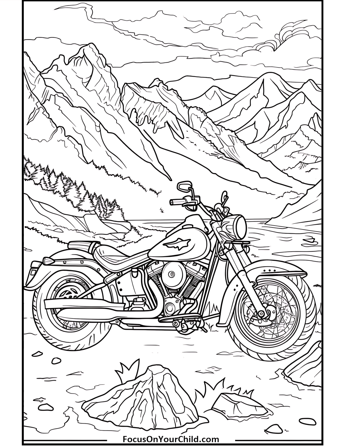 50+ Motorcycle Coloring Pages (Free PDF Printables)