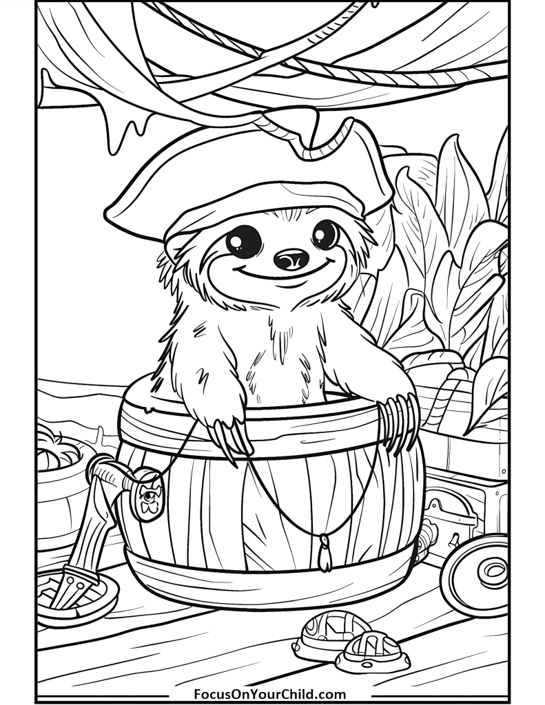 50+ Sloth Coloring Pages (Free PDF Printables)