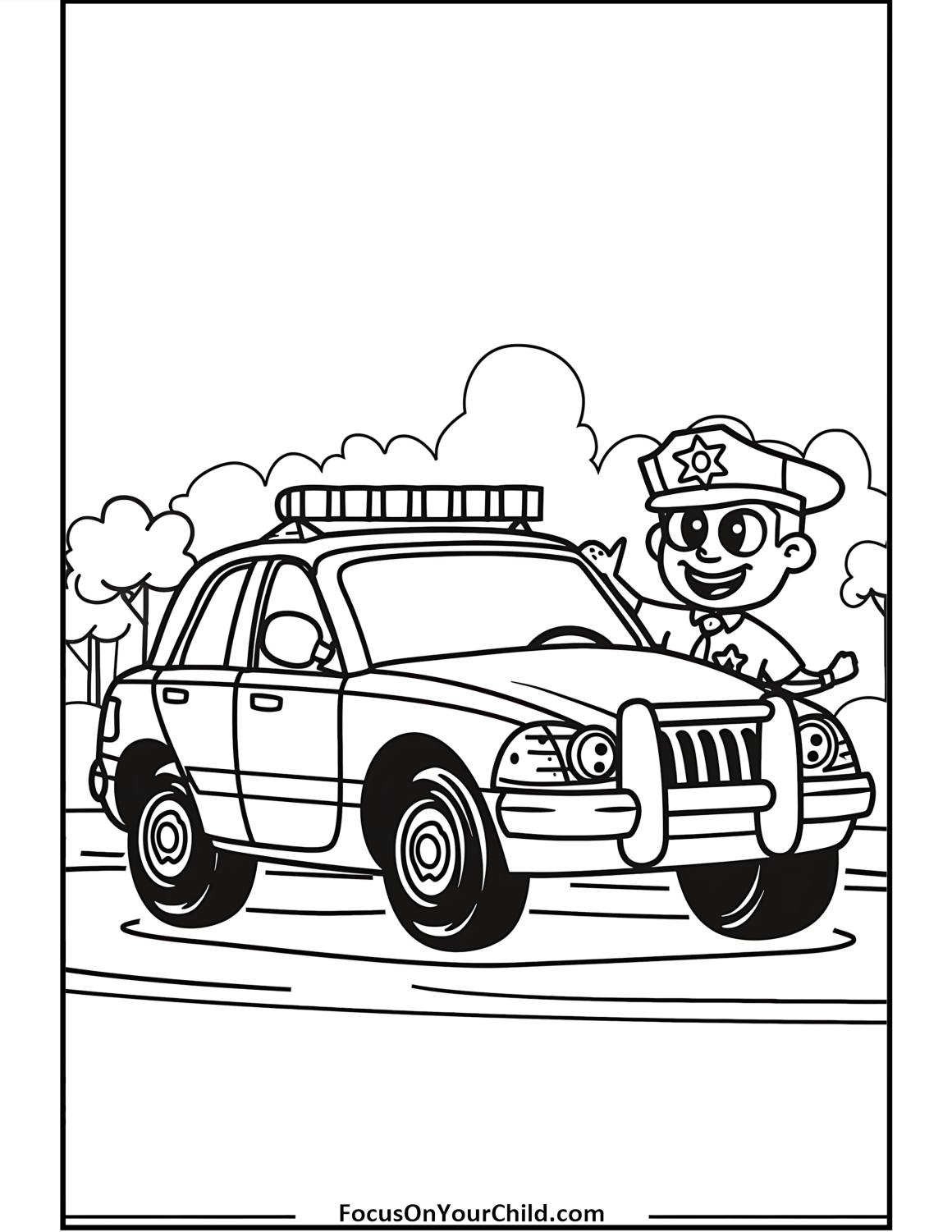 50+ Police Car Coloring Pages (Free PDF Printables)