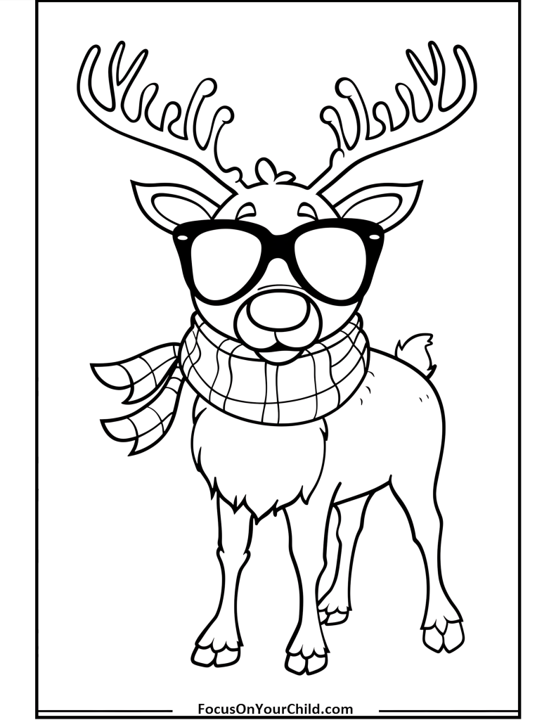 50+ Reindeer Coloring Pages (Free PDF Printables)