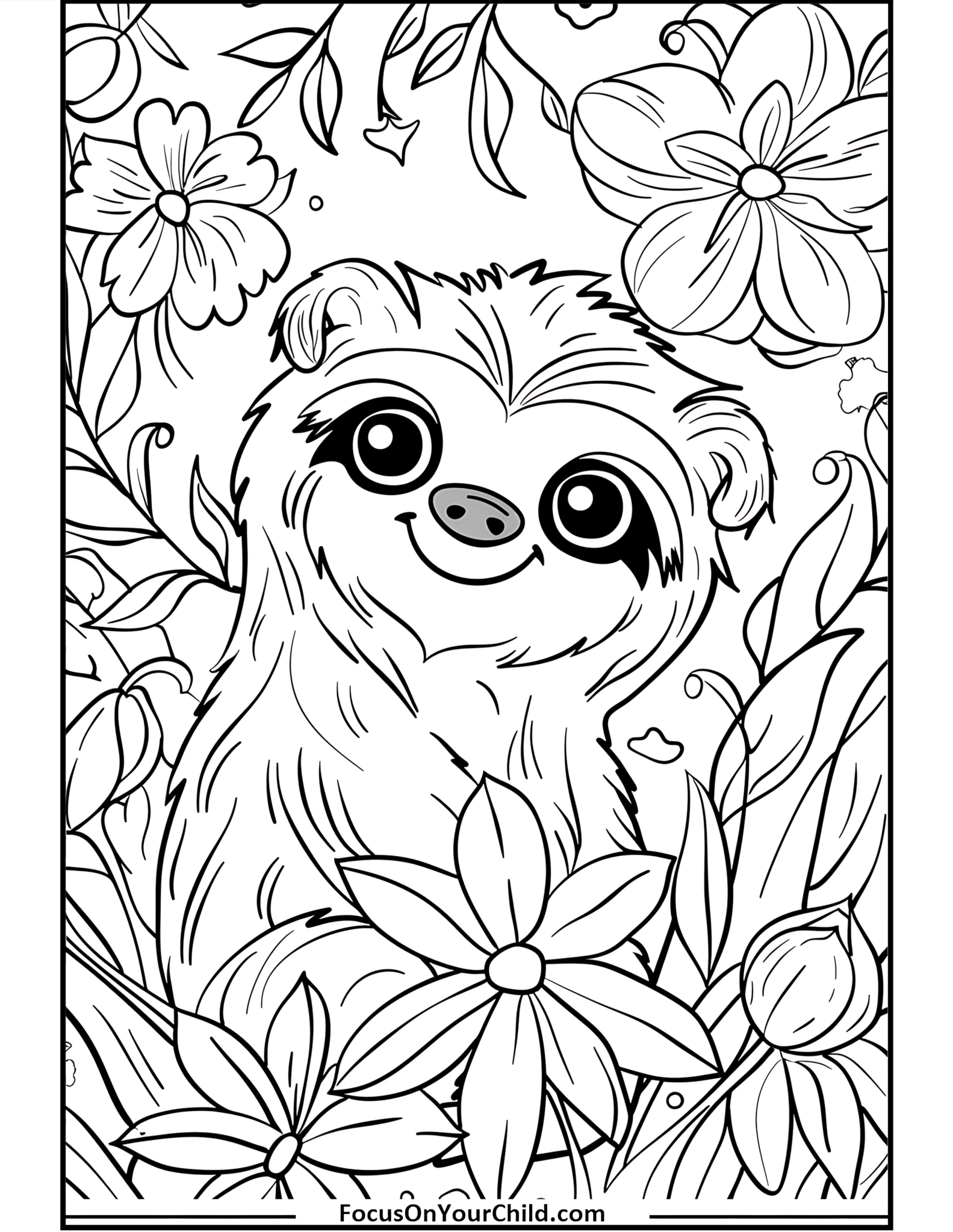 50+ Sloth Coloring Pages (Free PDF Printables)