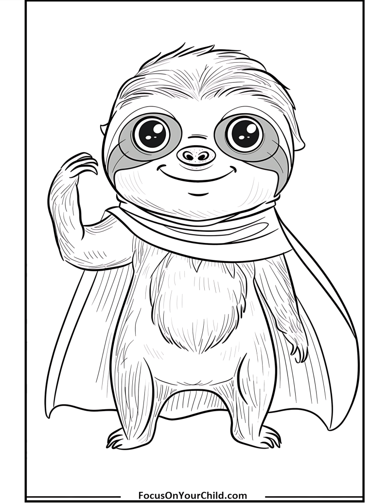 50+ Sloth Coloring Pages (Free PDF Printables)