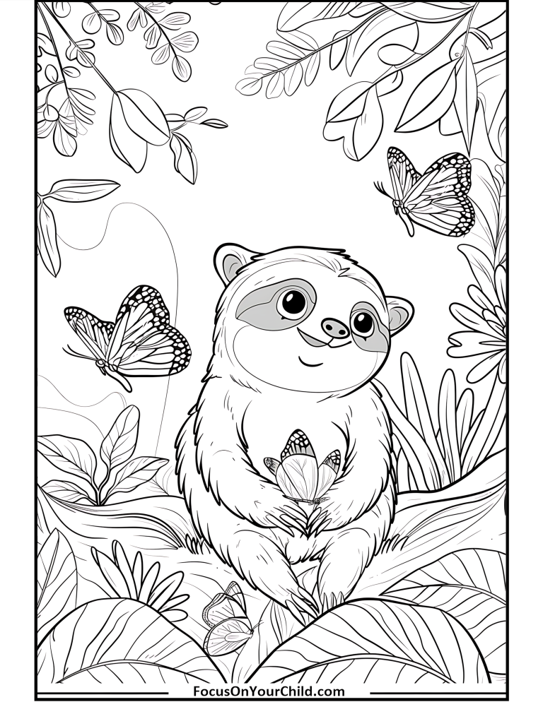 50+ Sloth Coloring Pages (Free PDF Printables)