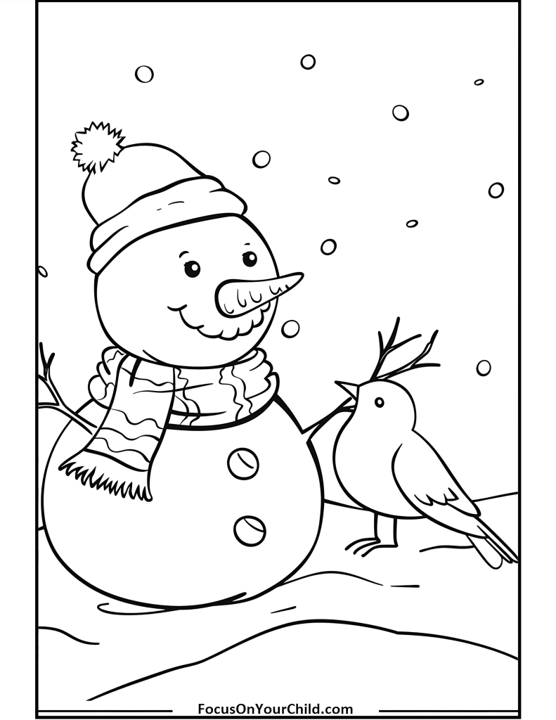 50+ Snowman Coloring Pages (Free PDF Printables)