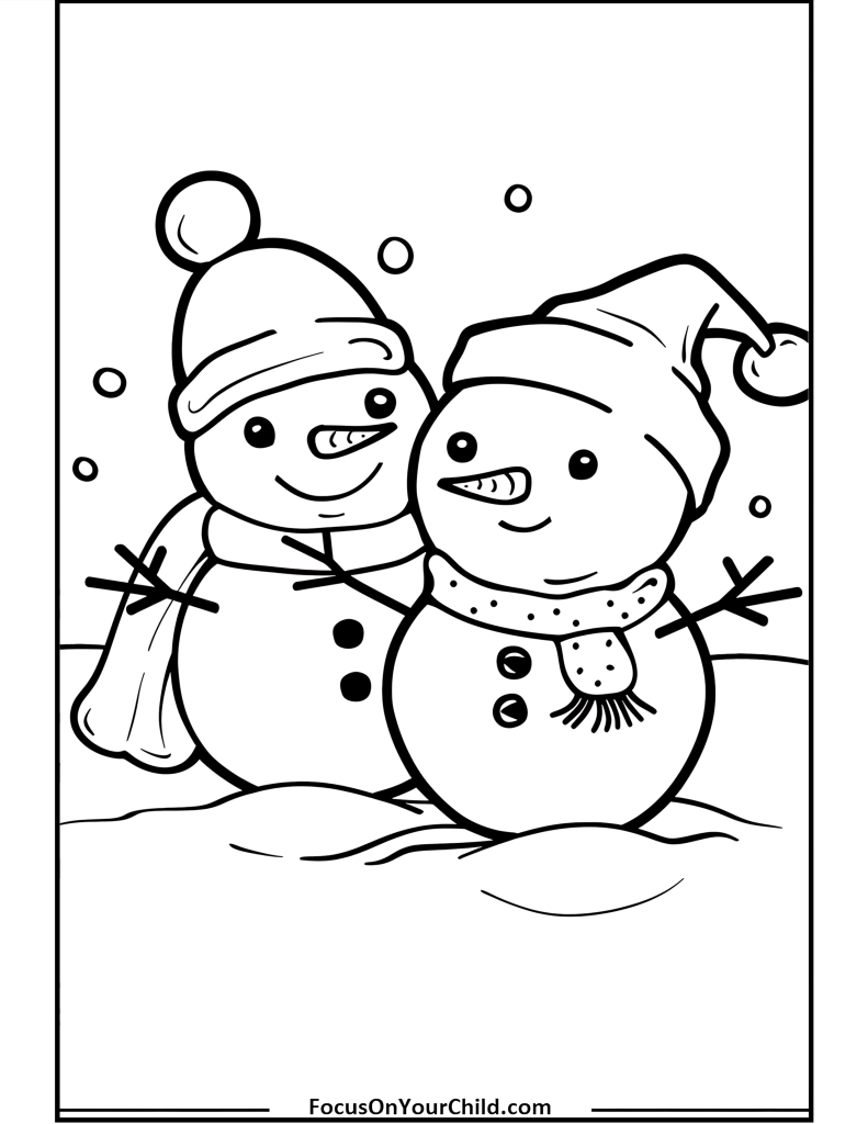 50+ Snowman Coloring Pages (Free PDF Printables)
