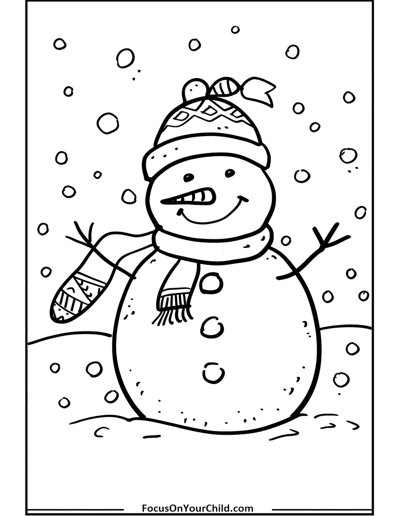50+ Snowman Coloring Pages (Free PDF Printables)