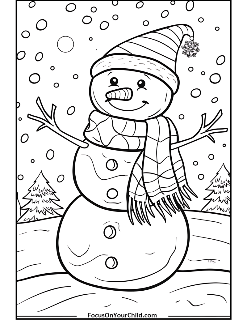 50+ Snowman Coloring Pages (Free PDF Printables)