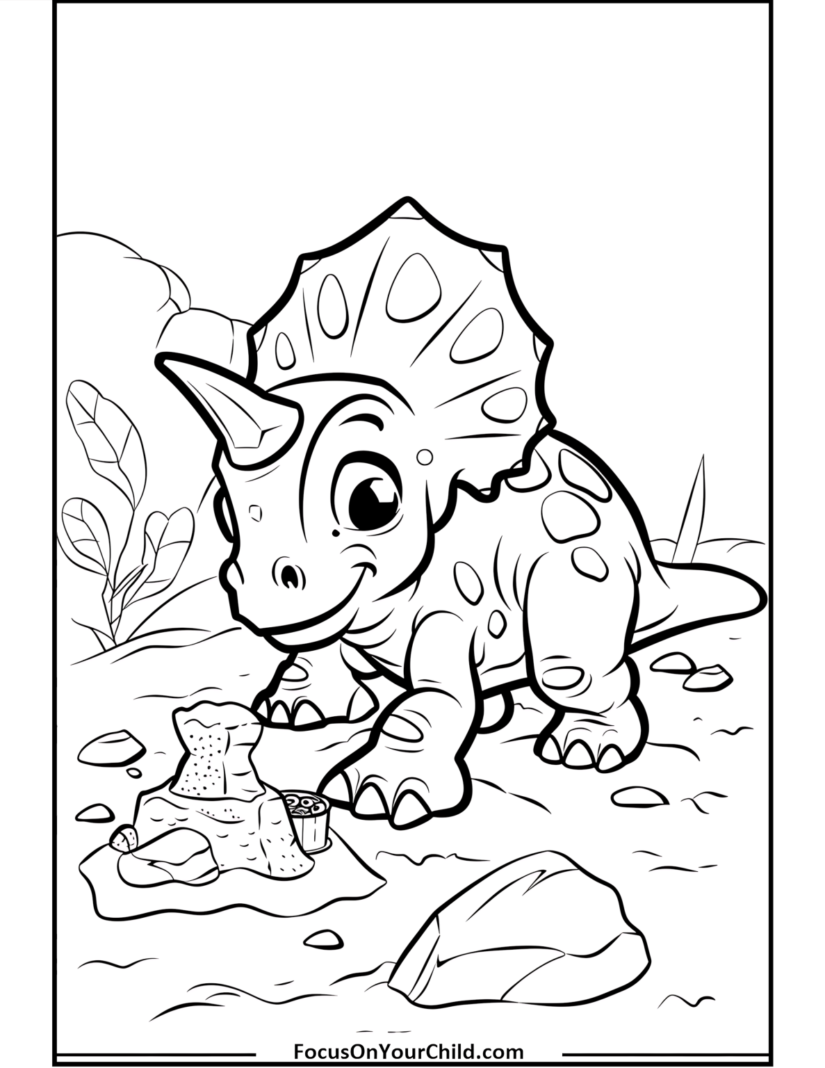 50+ Triceratops Coloring Pages (Free PDF Printables)