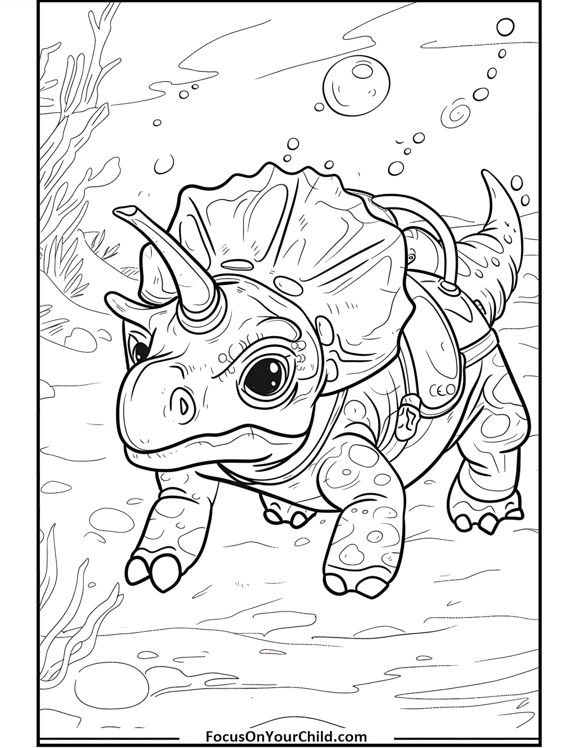 50+ Triceratops Coloring Pages (Free PDF Printables)