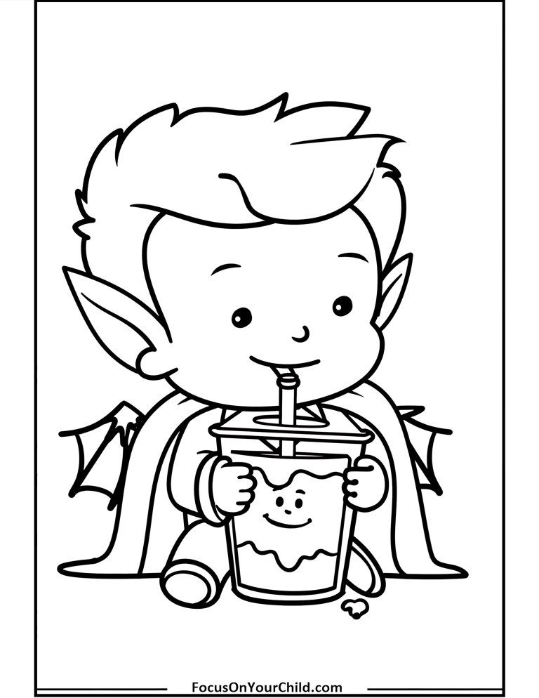 Creative Vampire Coloring Pages for Kids