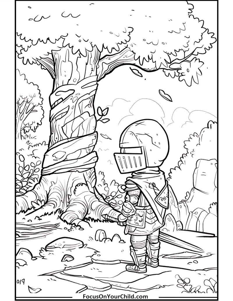 Captivating Warriors Coloring Pages for Kids
