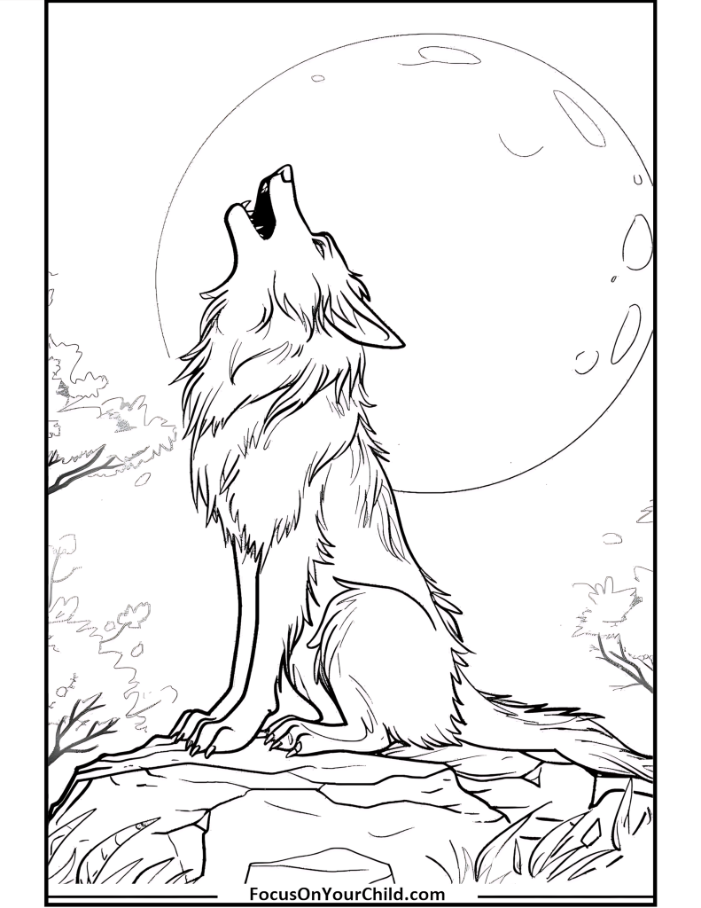 Creative Werewolf Coloring Pages for Kids