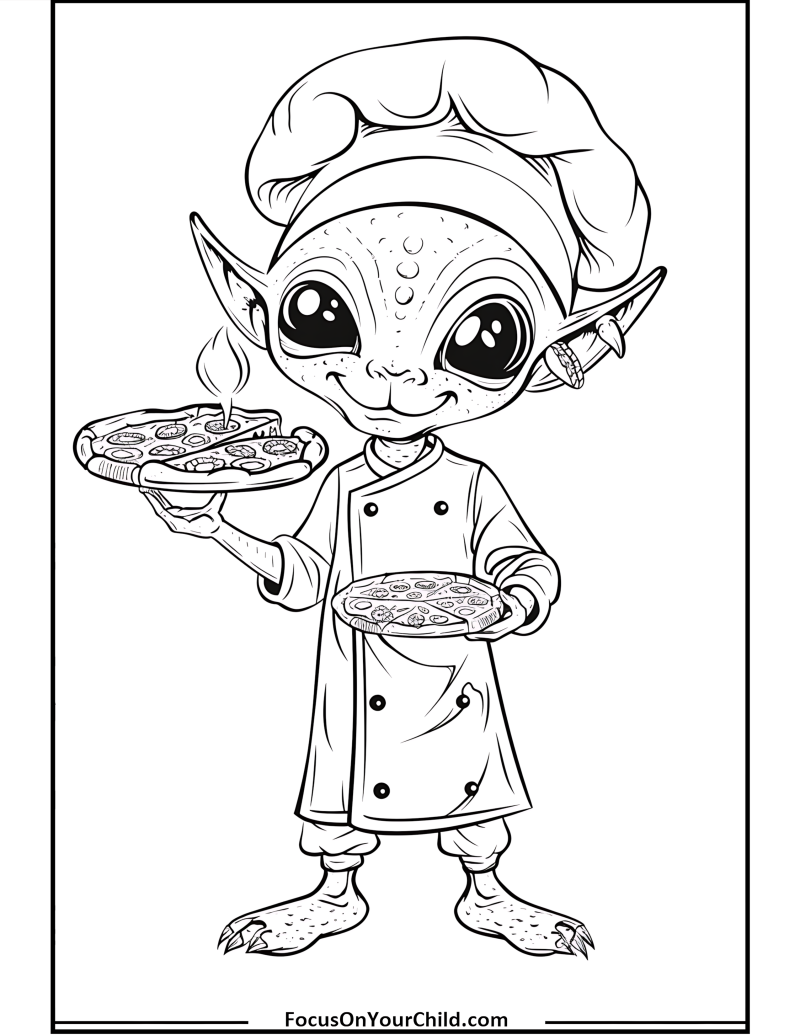 Captivating Alien Coloring Pages for Kids