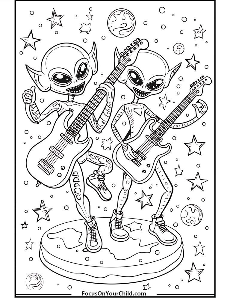 50+ Alien Coloring Pages (Free PDF Printables)