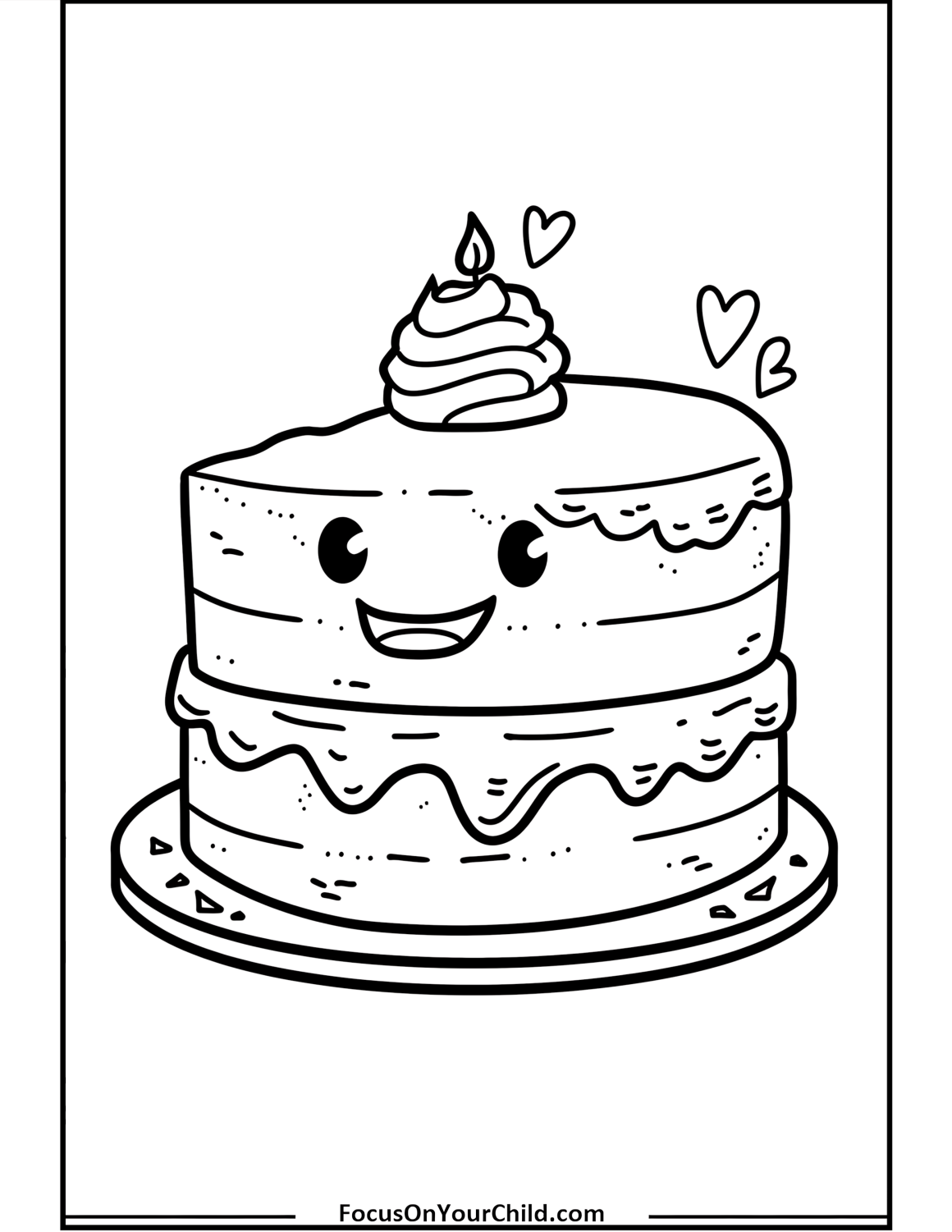 50+ Cake Coloring Pages (Free PDF Printables)