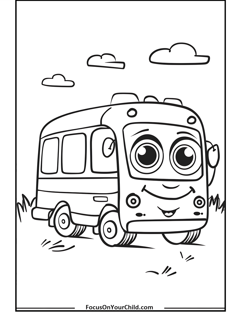 50+ Bus Coloring Pages (Free PDF Printables)