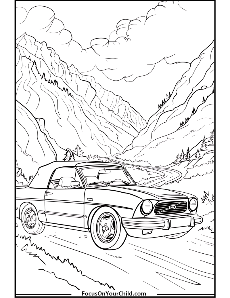 50+ Classic Car Coloring Pages (Free PDF Printables)