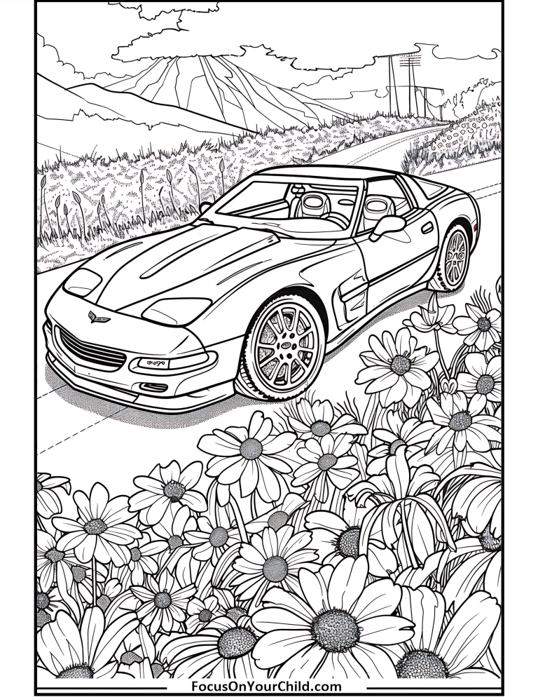 50+ Corvette Coloring Pages (Free PDF Printables)
