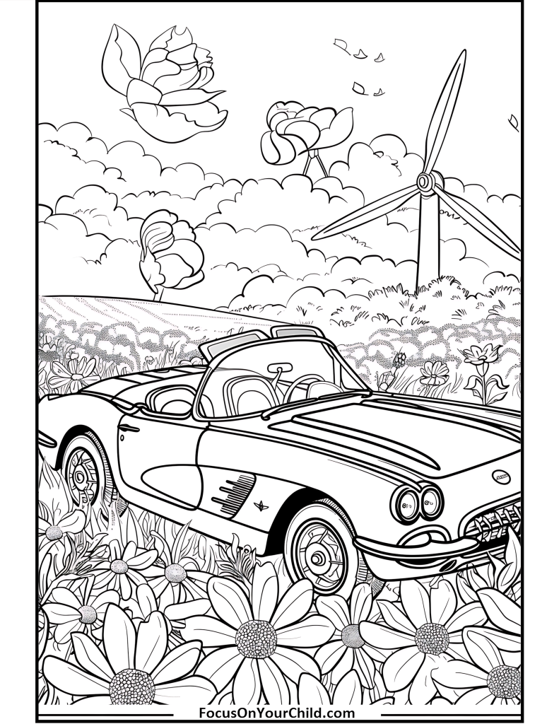 50+ Corvette Coloring Pages (Free PDF Printables)