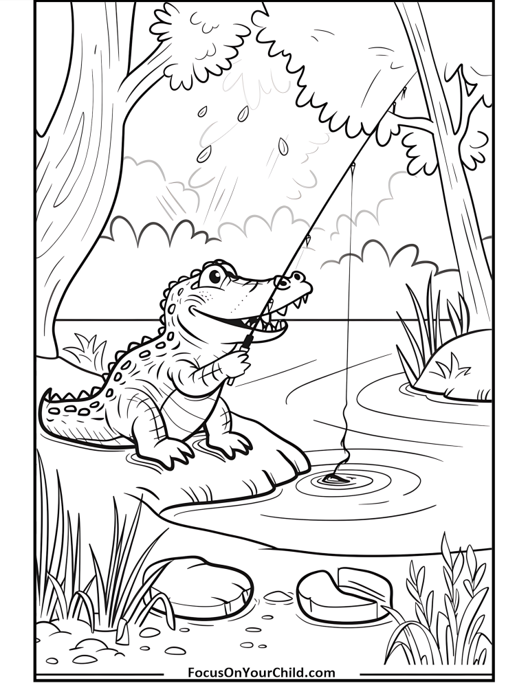 50+ Crocodile Coloring Pages (Free PDF Printables)