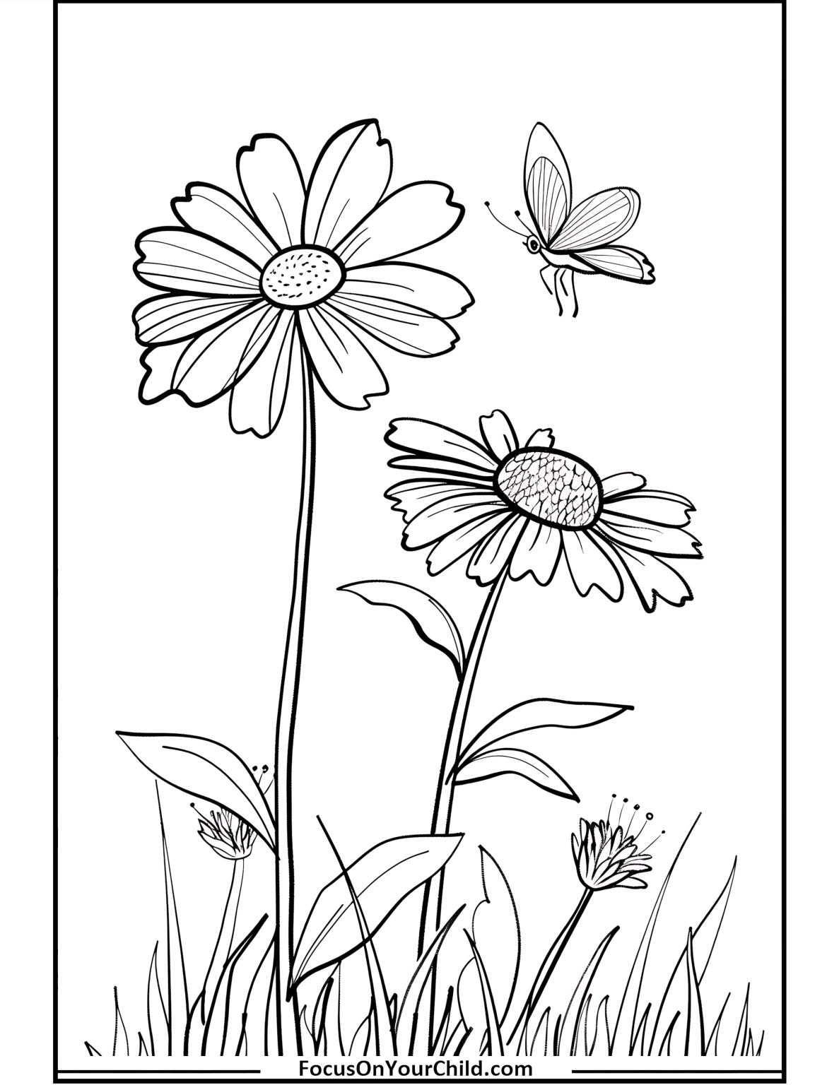 50+ Daisy Coloring Pages (Free PDF Printables)
