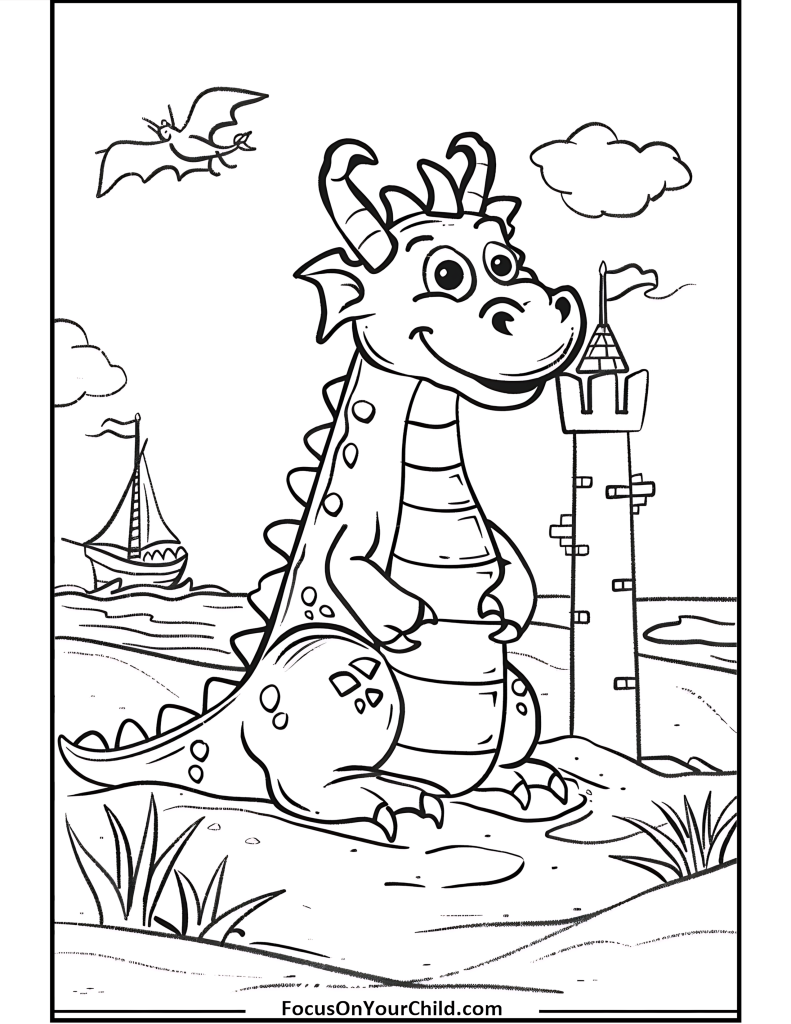 50+ Dragon Coloring Pages (Free PDF Printables)