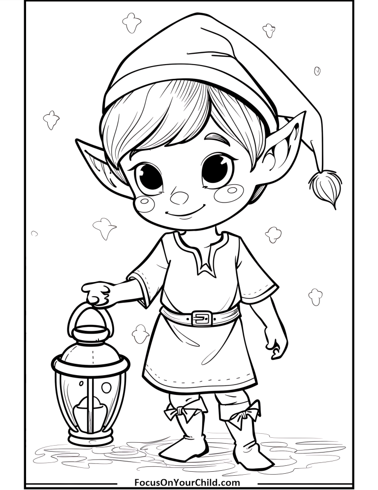 50+ Elf Coloring Pages (Free PDF Printables)