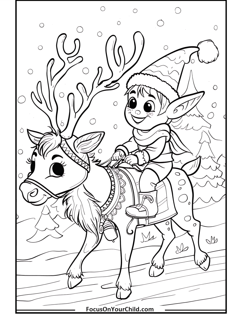 50+ Reindeer Coloring Pages (Free PDF Printables)