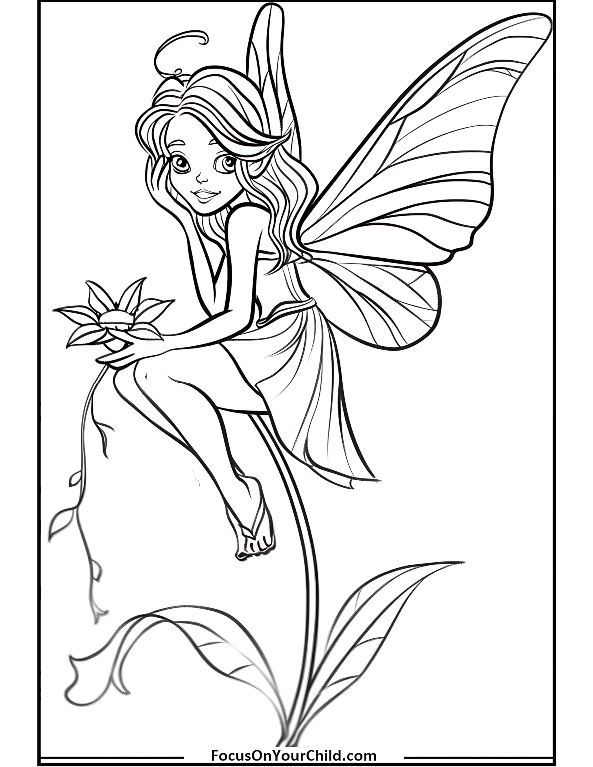 50+ Fairy Coloring Pages (Free PDF Printables)