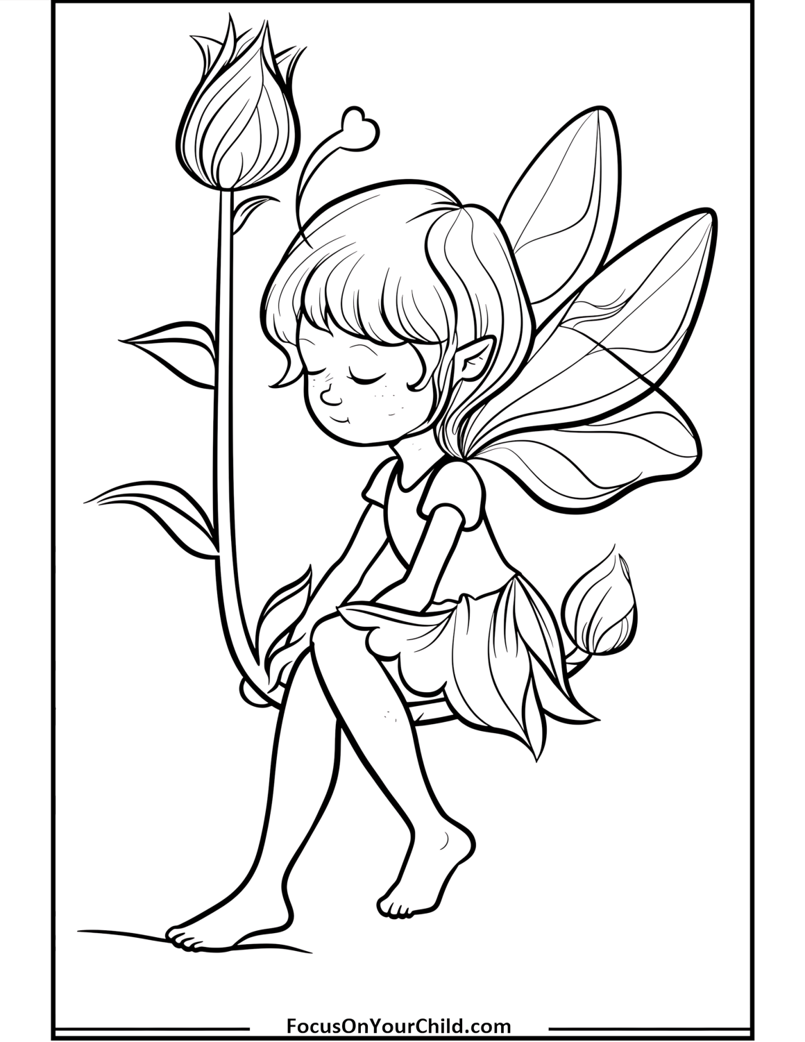 50+ Fairy Coloring Pages (Free PDF Printables)