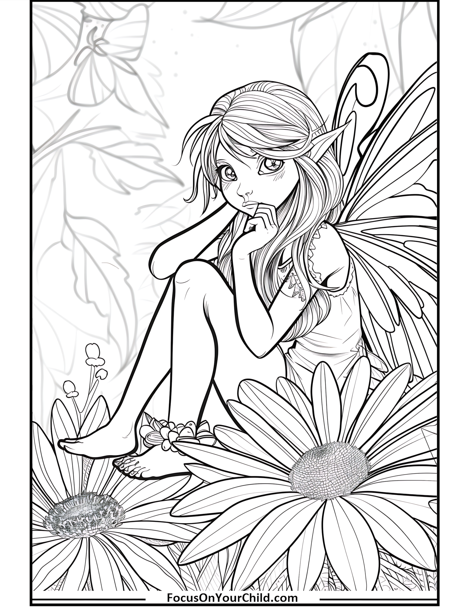 50+ Fairy Coloring Pages (Free PDF Printables)