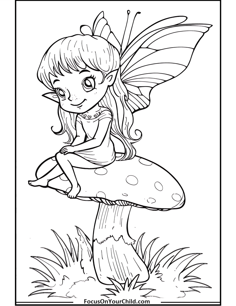 50+ Fairy Coloring Pages (Free PDF Printables)