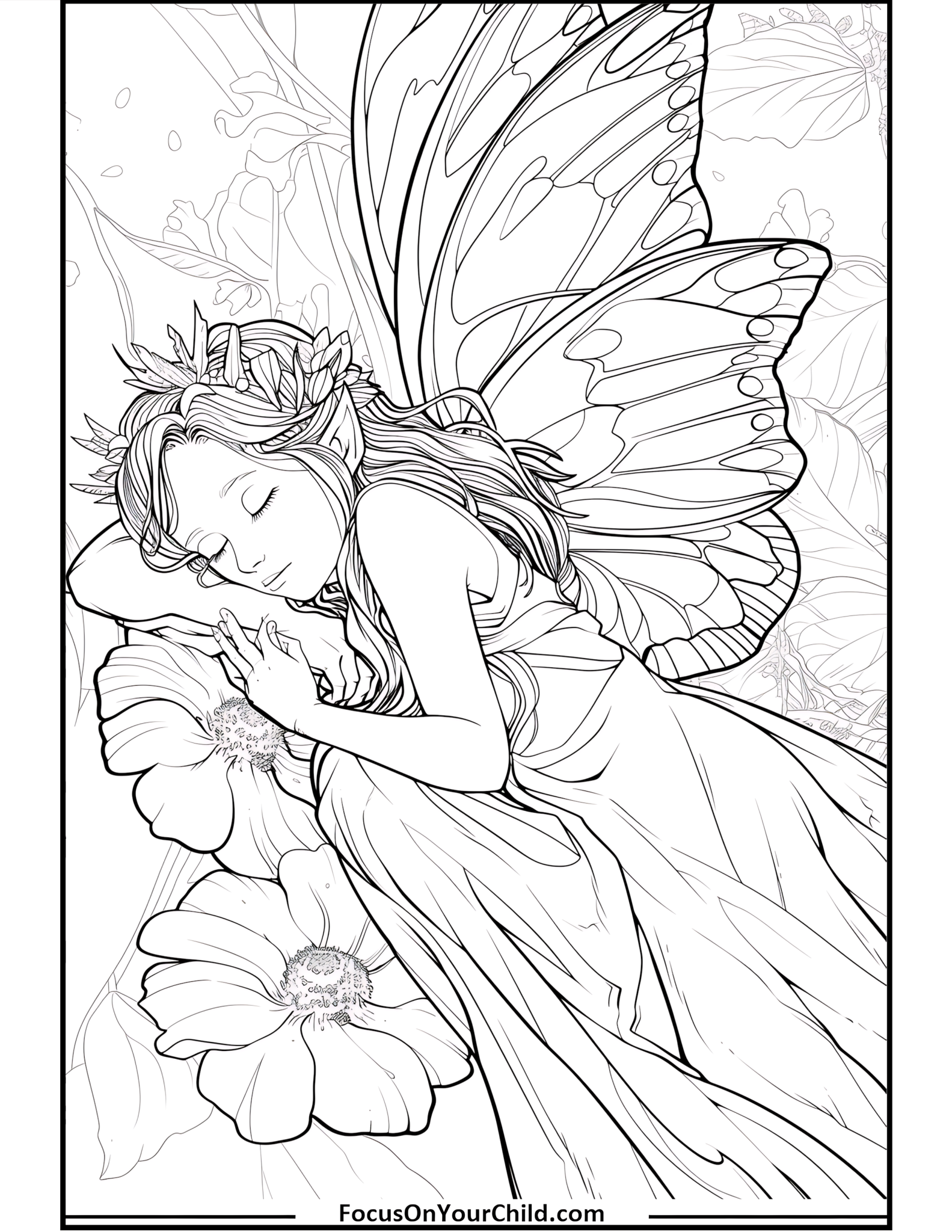 50+ Fairy Coloring Pages (Free PDF Printables)