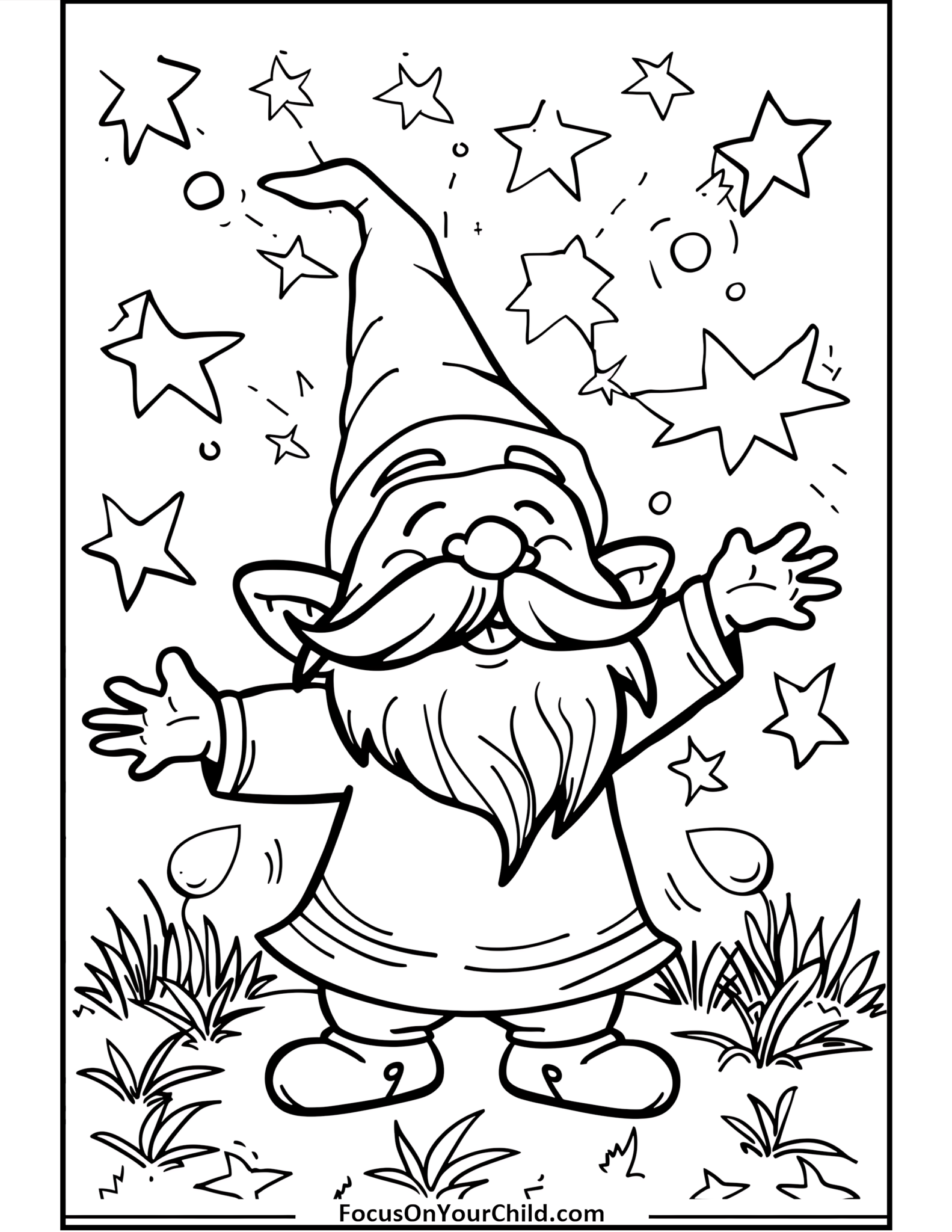 50+ Gnome Coloring Pages (Free PDF Printables)