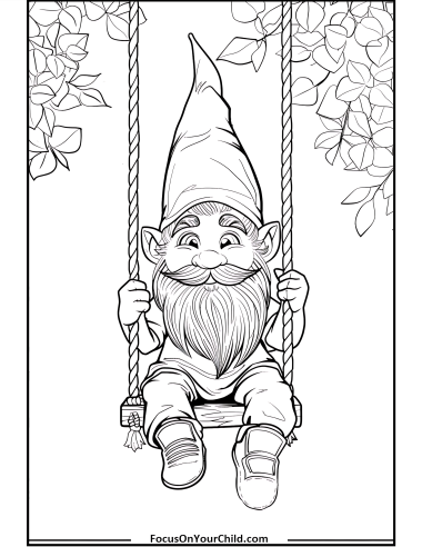 50+ Gnome Coloring Pages (Free PDF Printables)