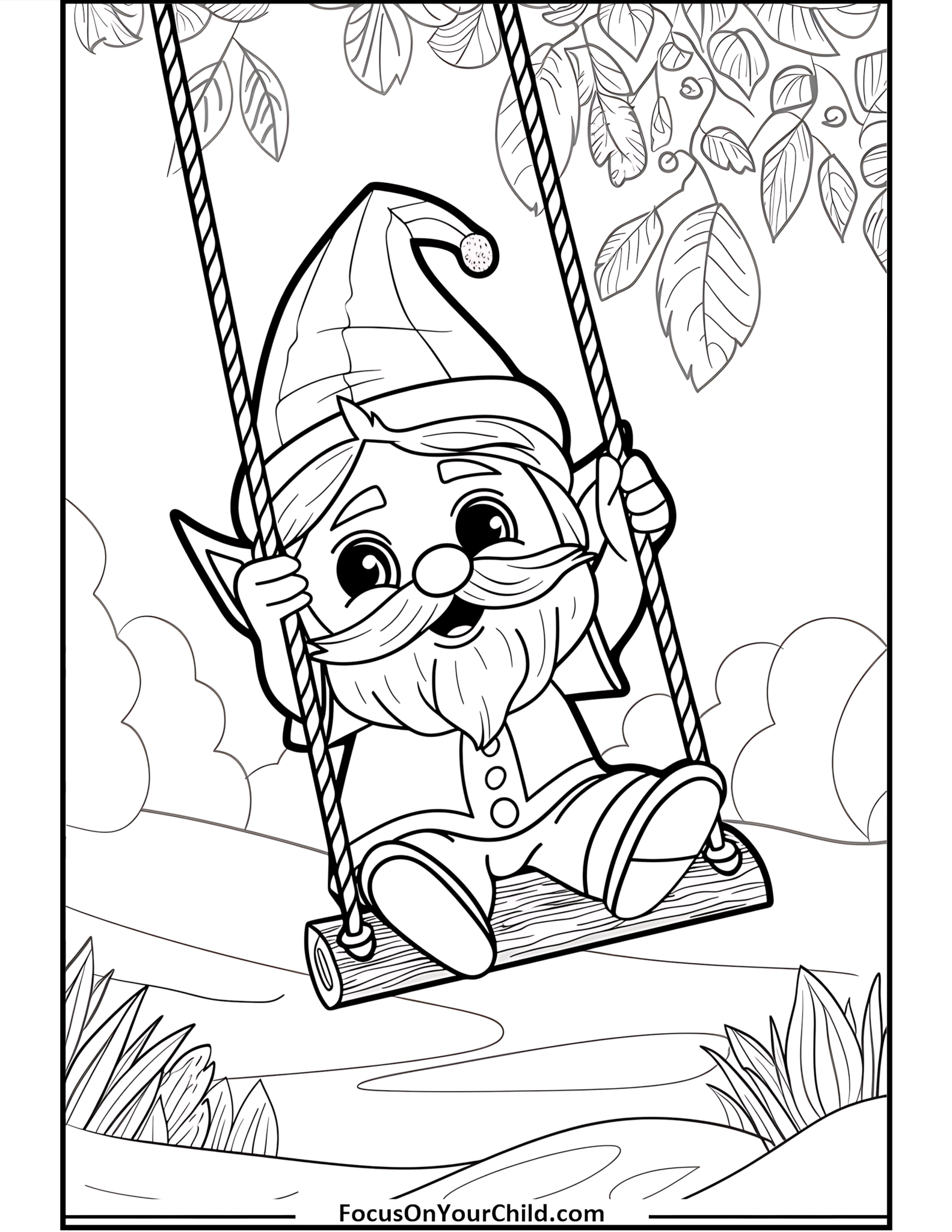 50+ Gnome Coloring Pages (Free PDF Printables)